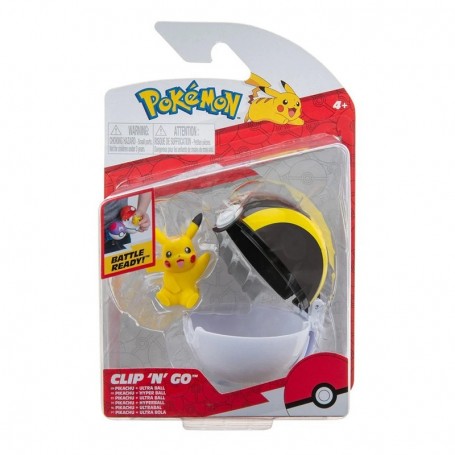 Pikachu and Ultra Ball Clip'N'Go Pack Pokémon Figure Action Toy